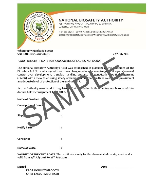Covid-19 Certificate Kenya Sample, Kenya Works To Make Birth Registration Easier Voice Of ...